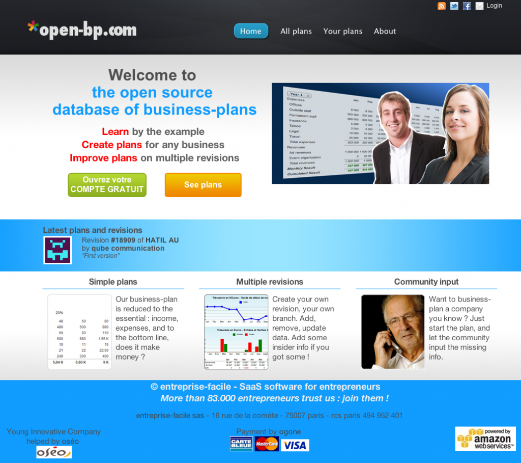 SAAS : Open BP - Developpeur / integrateur web (Growth Hacker)