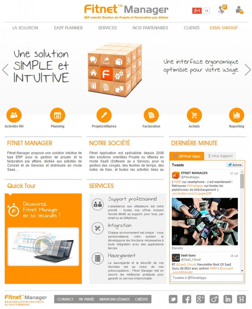 SAAS : Fitnet manager - Developpeur / integrateur web (Growth Hacker)