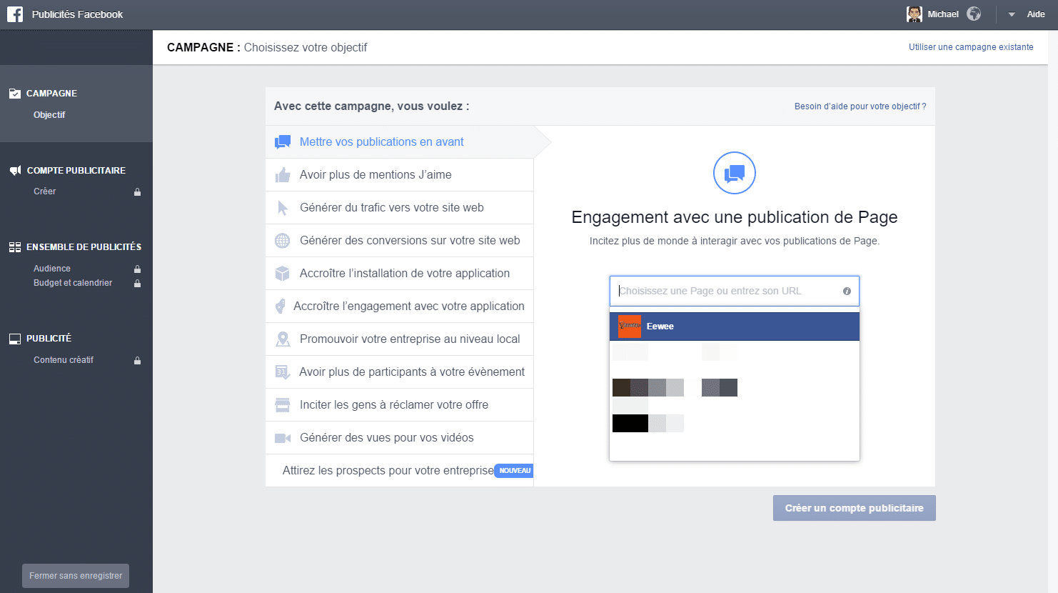 FACEBOOK - créer une publicité (ads manager) - Developpeur ...